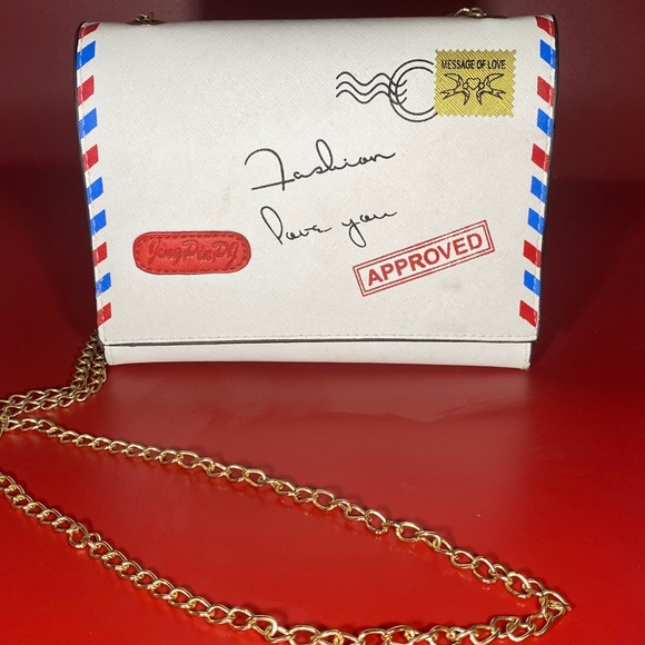 Bags | Gold Chain Cross Body Envelope Bag | Poshmark